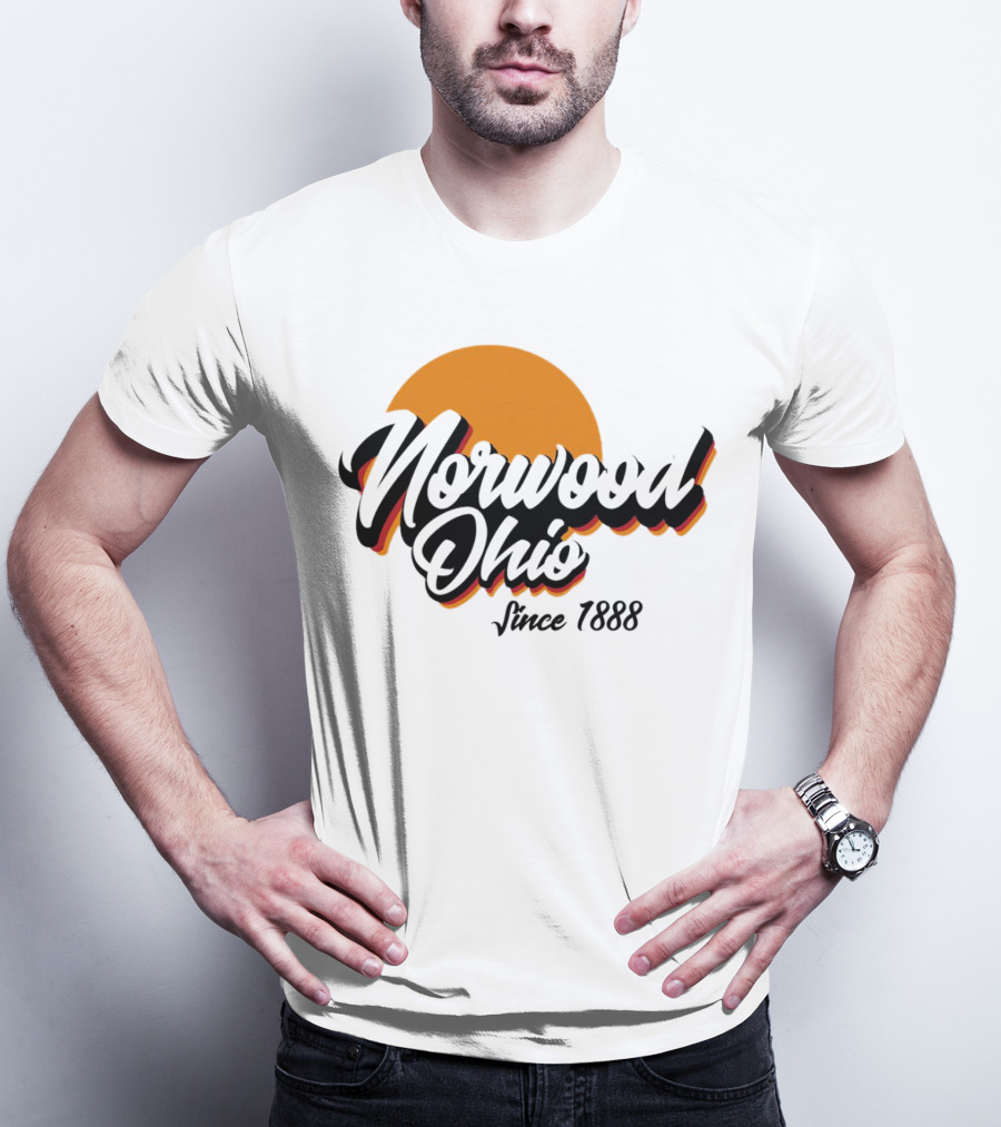 Norwood Ohio Since 1888 Retro Sunset T-Shirt