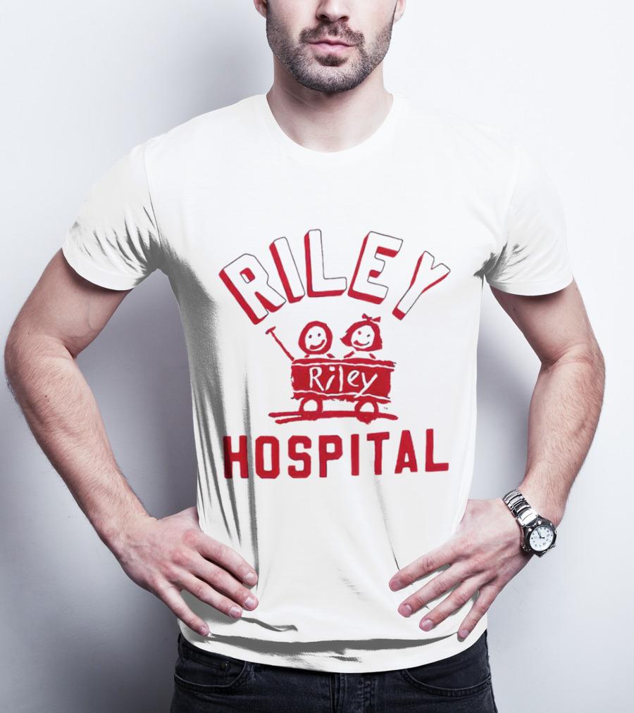 Riley Hospital Wagon Smiley Faces Arch T-Shirt