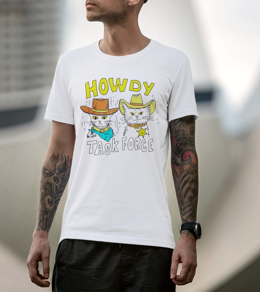 Howdy Cat Task Force Cowboy Cats T-Shirt