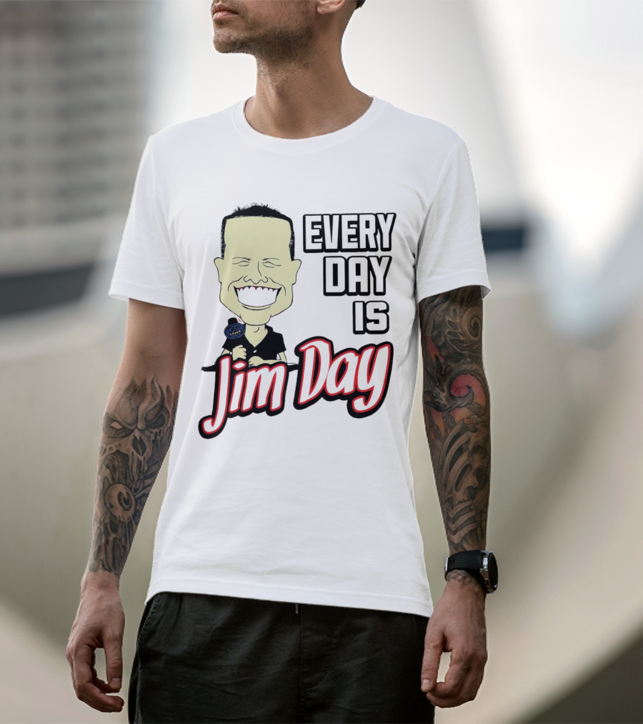Every Day Is Jim Day Face Character Cartoon T-Shirt