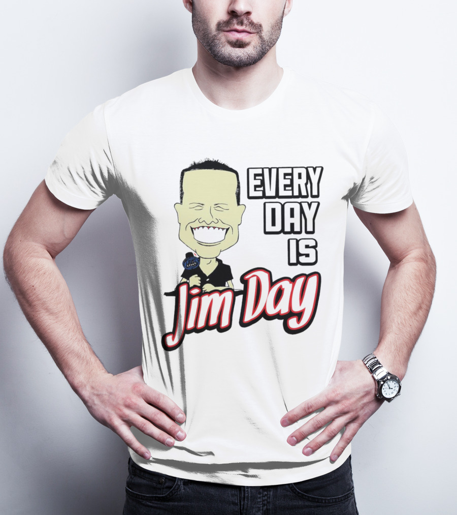 Every Day Is Jim Day Face Character Cartoon T-Shirt