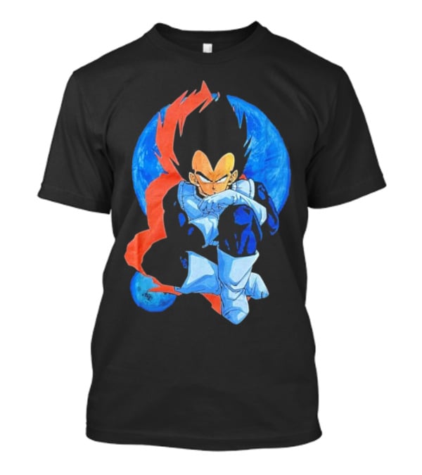 Vegeta Jobber Saiyan Warrior Anime Character Sitting Pose Dragon Ball Z T-Shirt