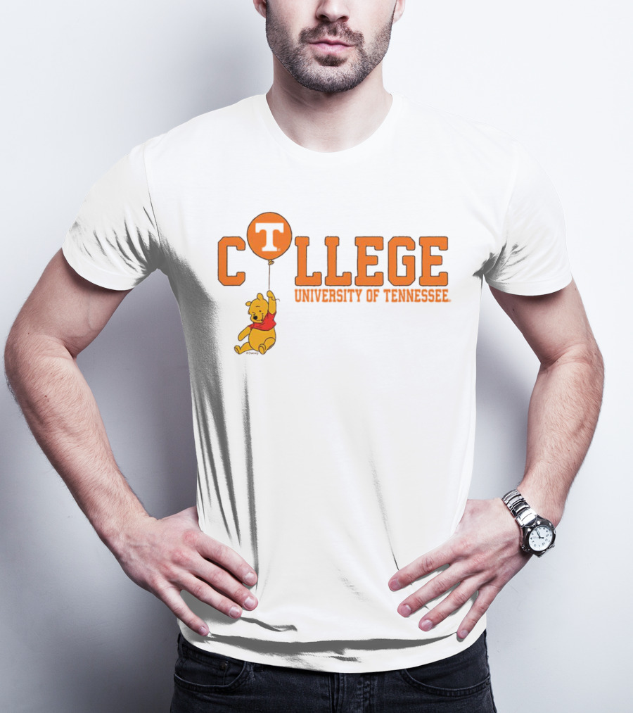 Tennessee Volunteers University Of Tennessee Pooh College Balloon T-Shirt