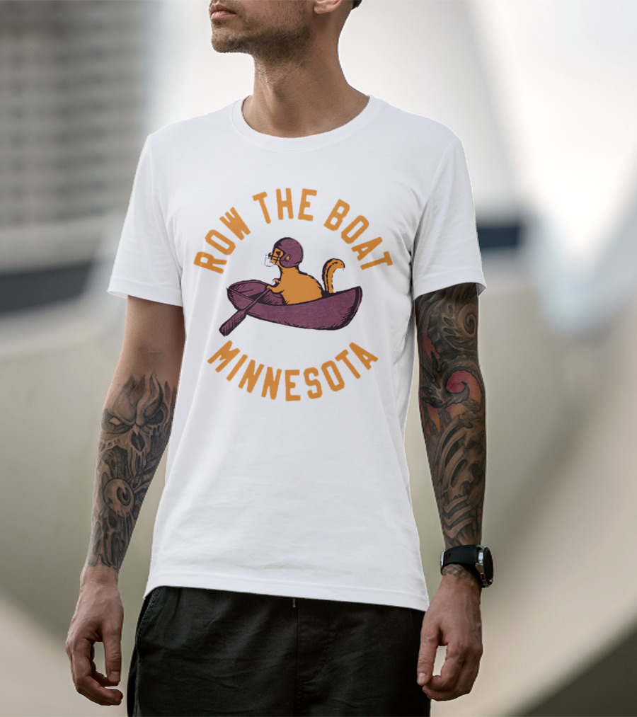 Row The Boat Minnesota Gopher In A Canoe T-Shirt
