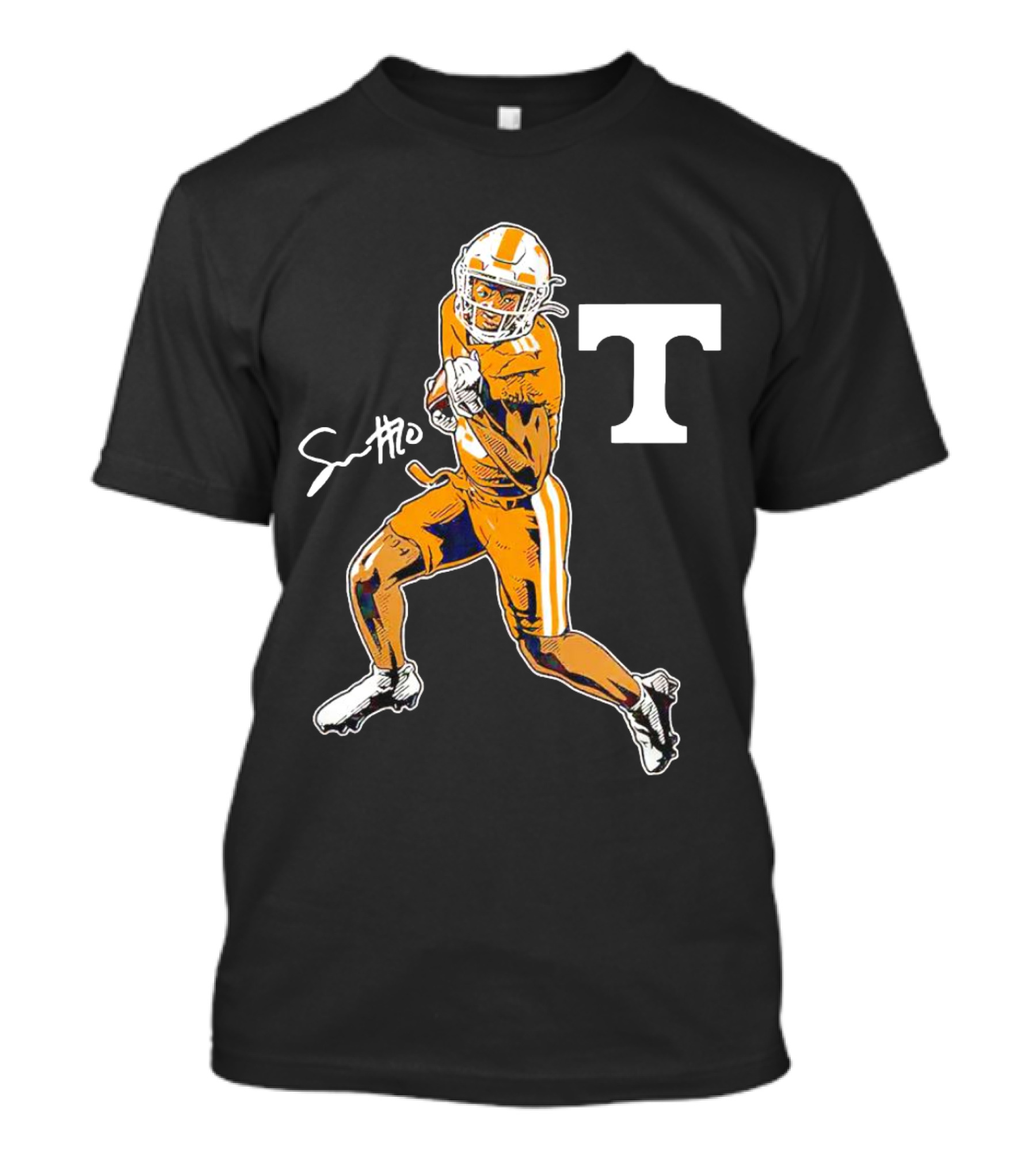 Squirrel White Tennessee Volunteers Football Superstar Pose T-Shirt