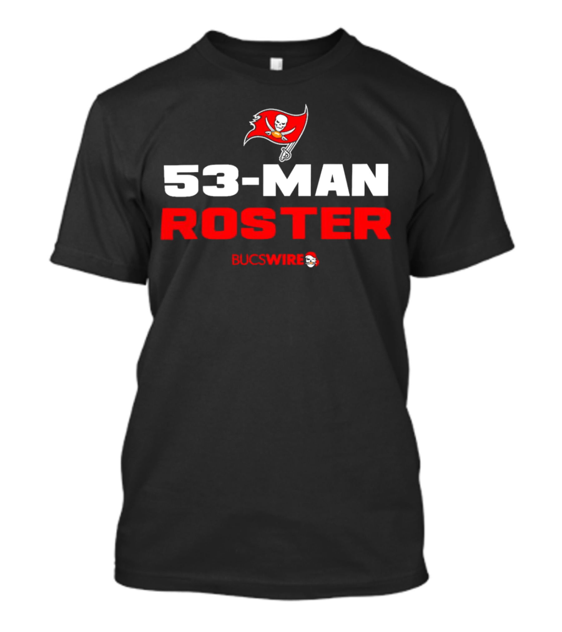 Tampa Bay Buccaneers 53-Man Roster BucsWire Flag T-Shirt