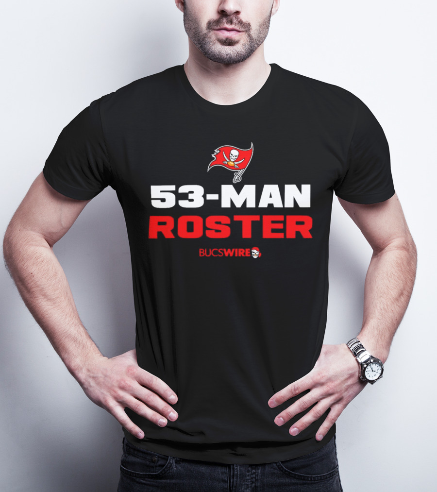 Tampa Bay Buccaneers 53-Man Roster BucsWire Flag T-Shirt