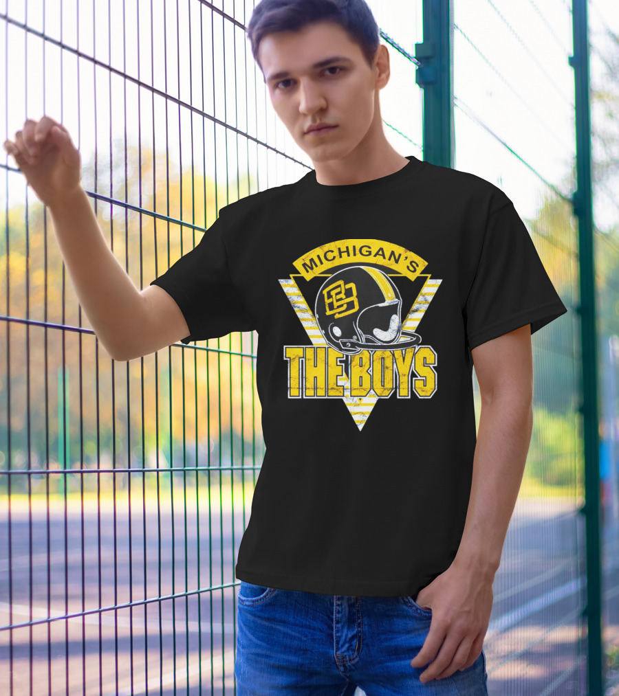 Michigan's The Boys Football Helmet T-Shirt