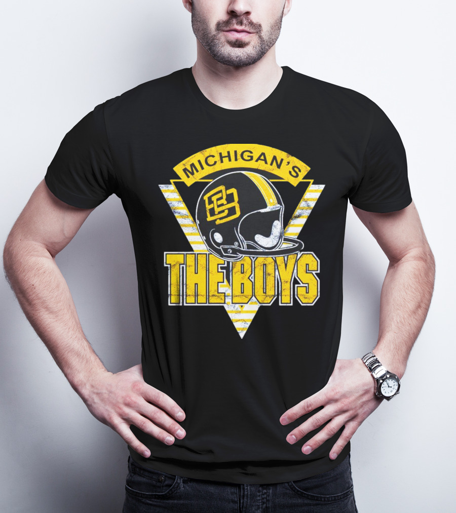 Michigan's The Boys Football Helmet T-Shirt