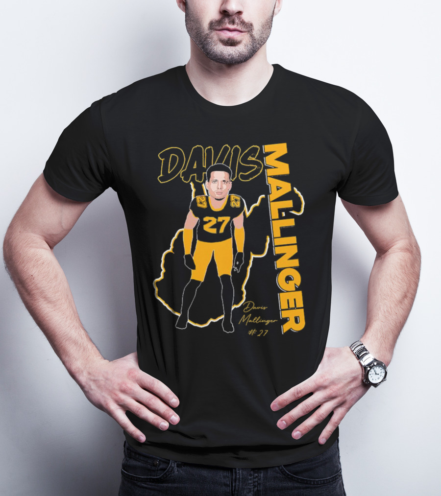 Davis Mallinger West Virginia #27 Football Signature T-Shirt