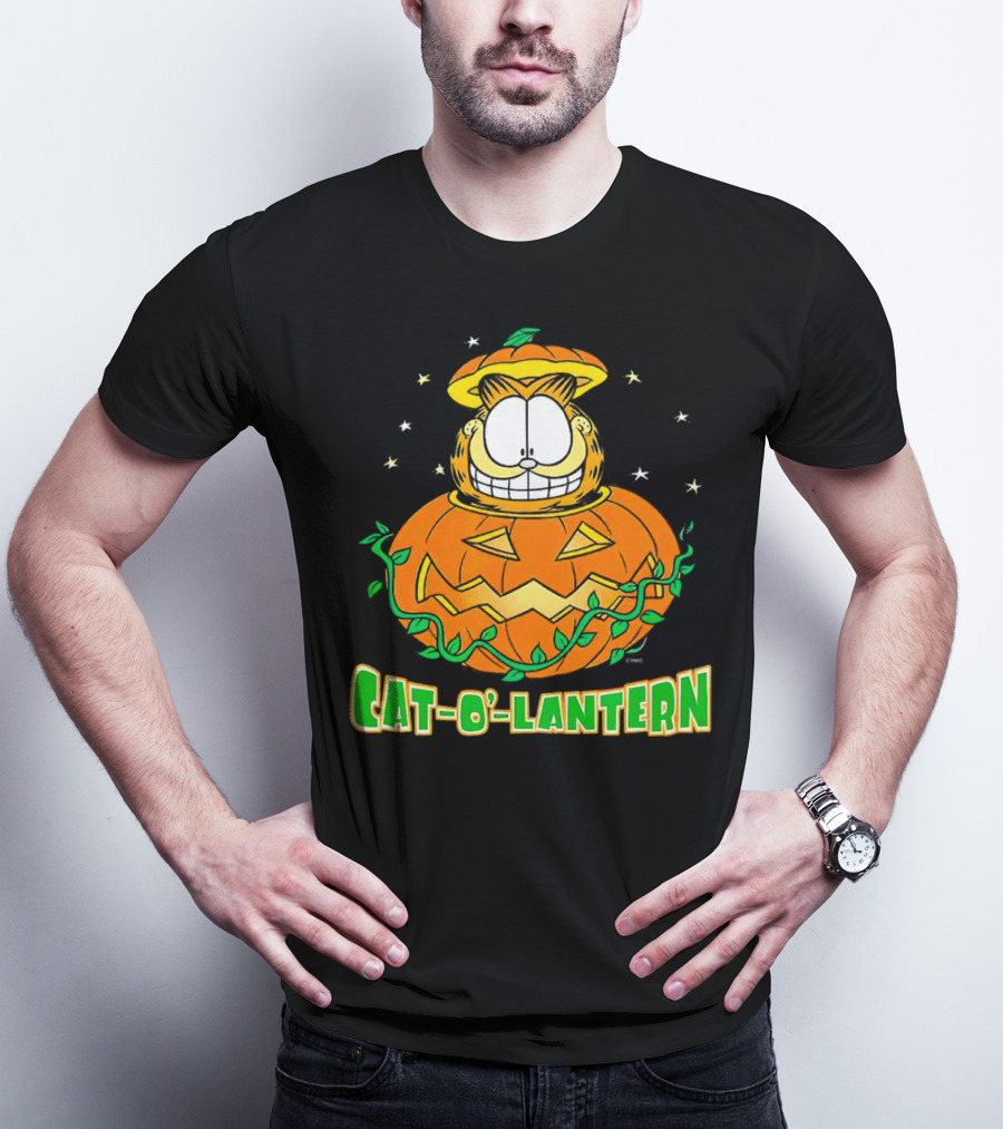 Cat-O-Lantern Garfield Halloween T-Shirt
