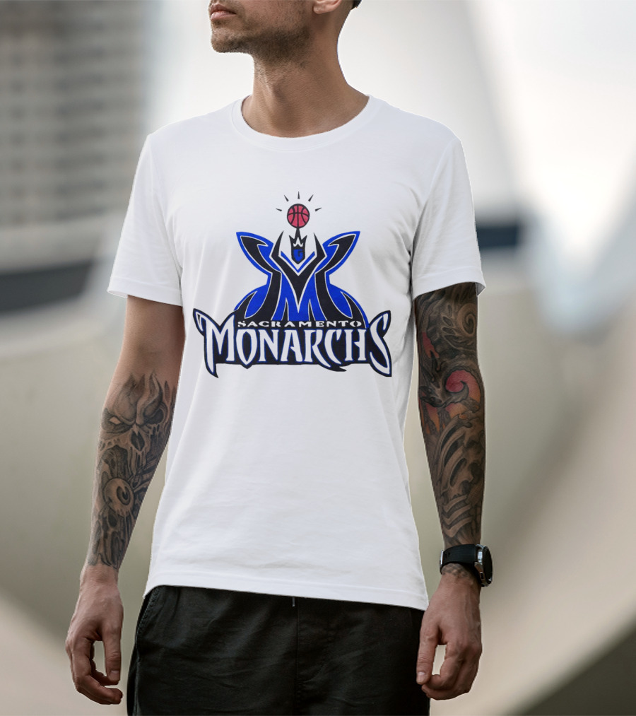 Sacramento Monarchs Basketball Logo Emblem T-Shirt