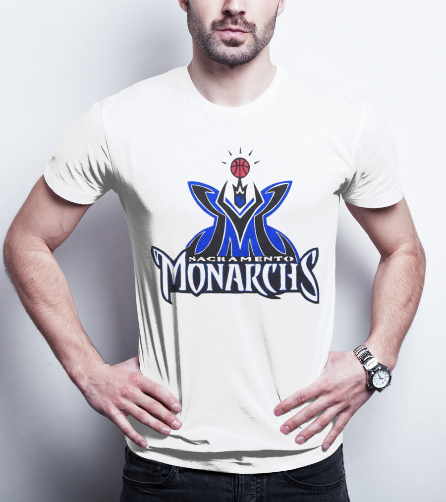 Sacramento Monarchs Basketball Logo Emblem T-Shirt