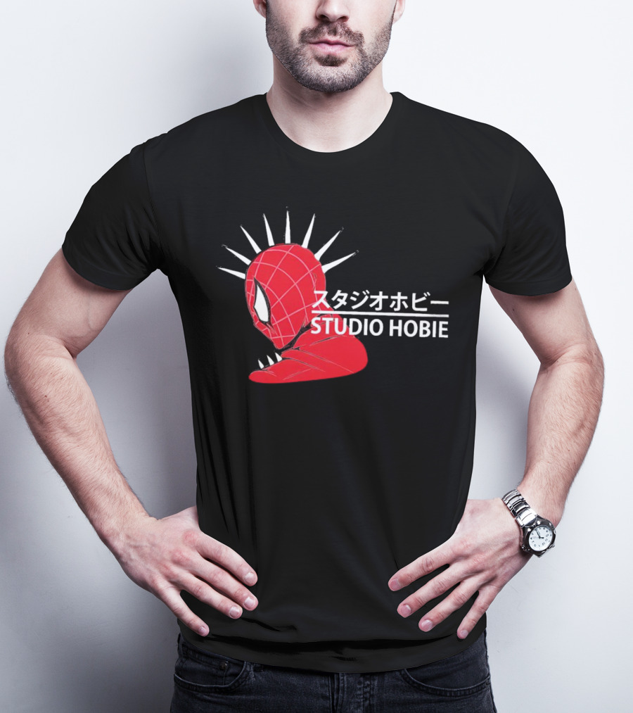 Studio Hobie Spider-Punk Hobart Brown Ghibli T-Shirt