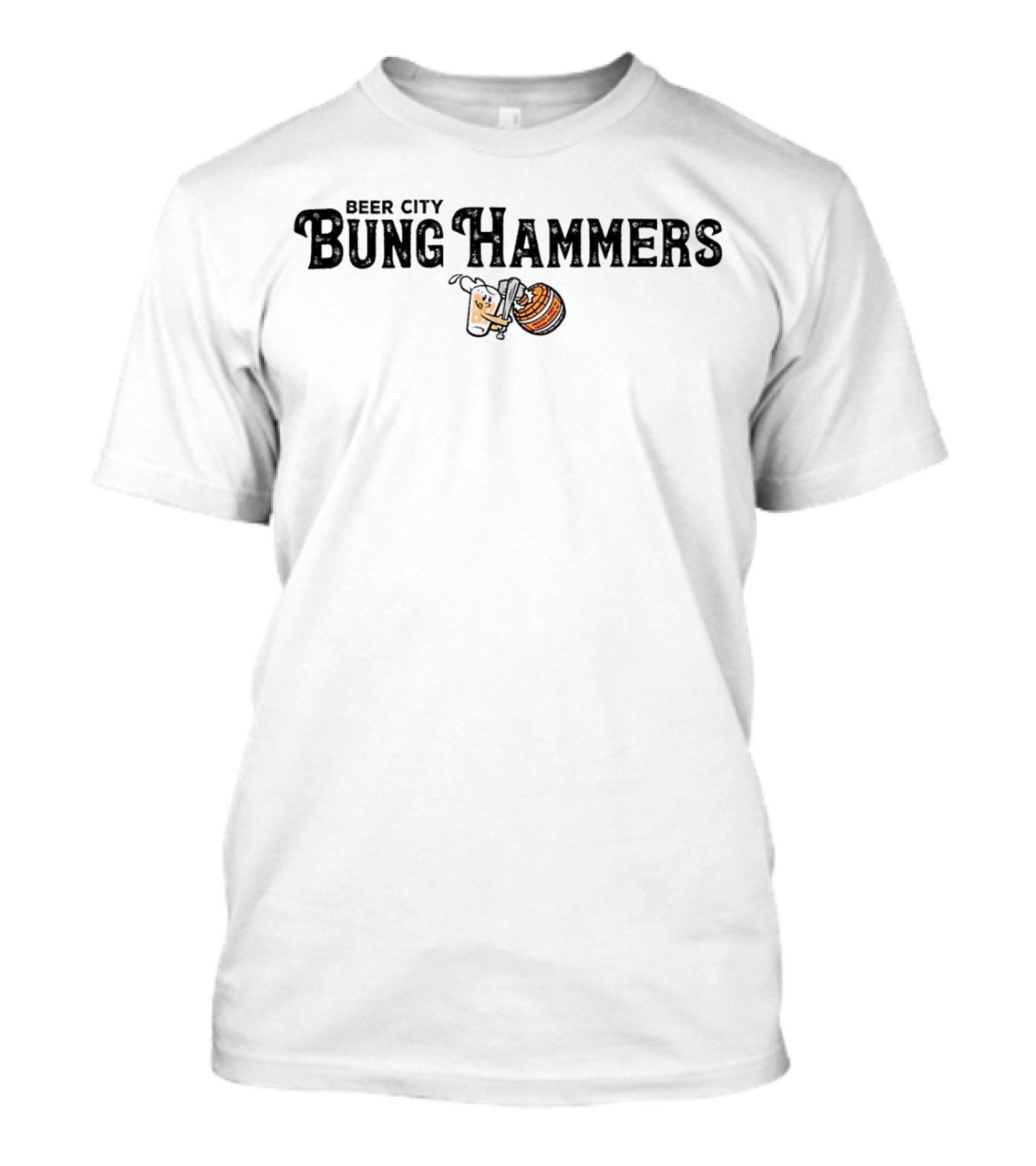 Beer City Bung Hammers Mug And Barrel T-Shirt