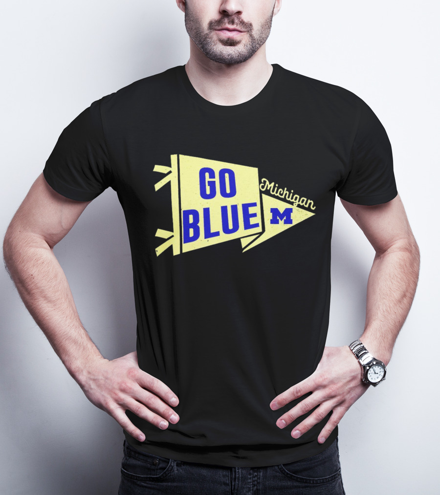 Go Blue Michigan M Pennant T-Shirt