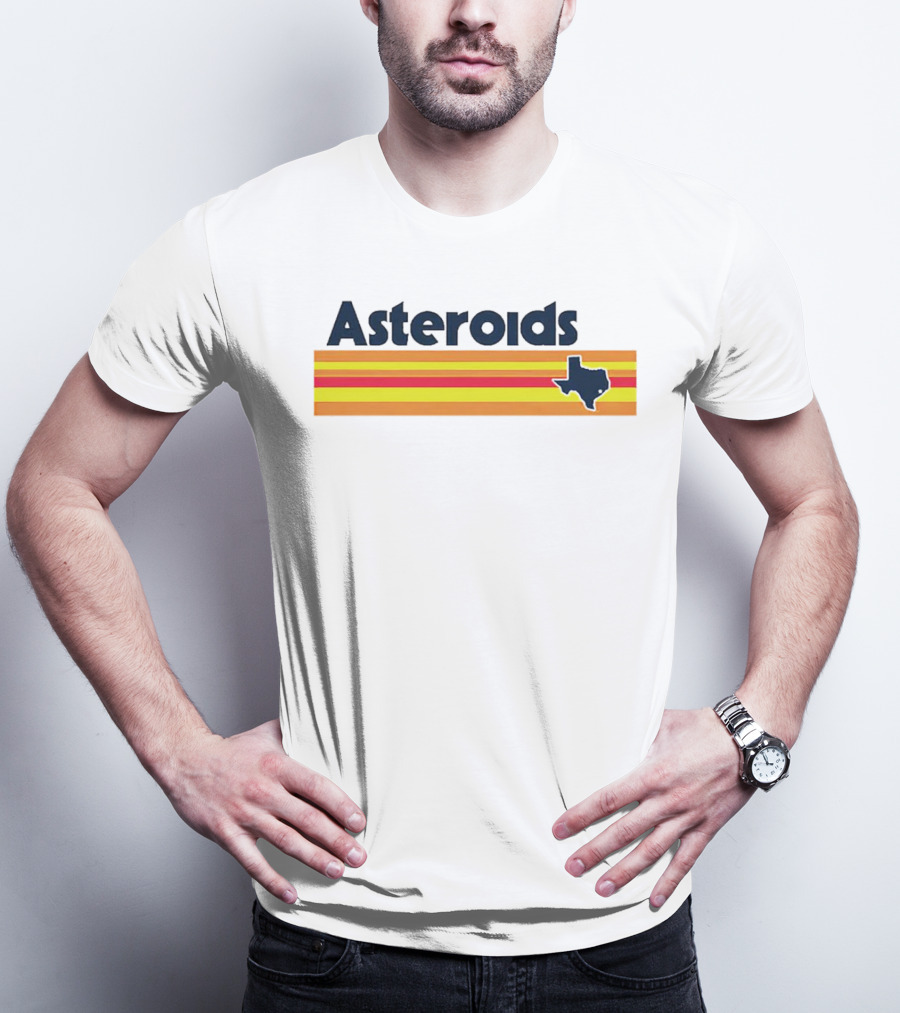 Asteroids Houston Astros Texas Stripe T-Shirt