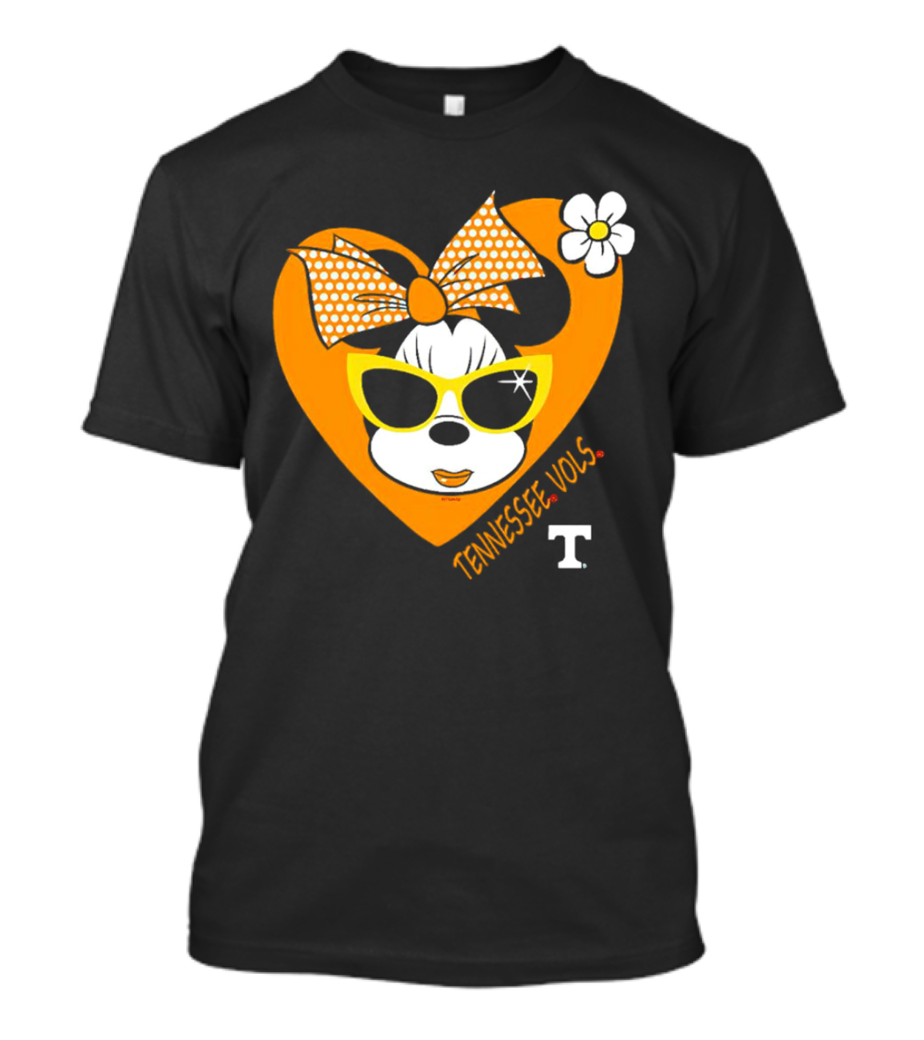 Minnie Mouse Tennessee Vols Heart And Sunglasses Fan T-Shirt