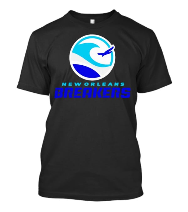 New Orleans Breakers Authentic Sideline Wave Logo Sportswear T-Shirt