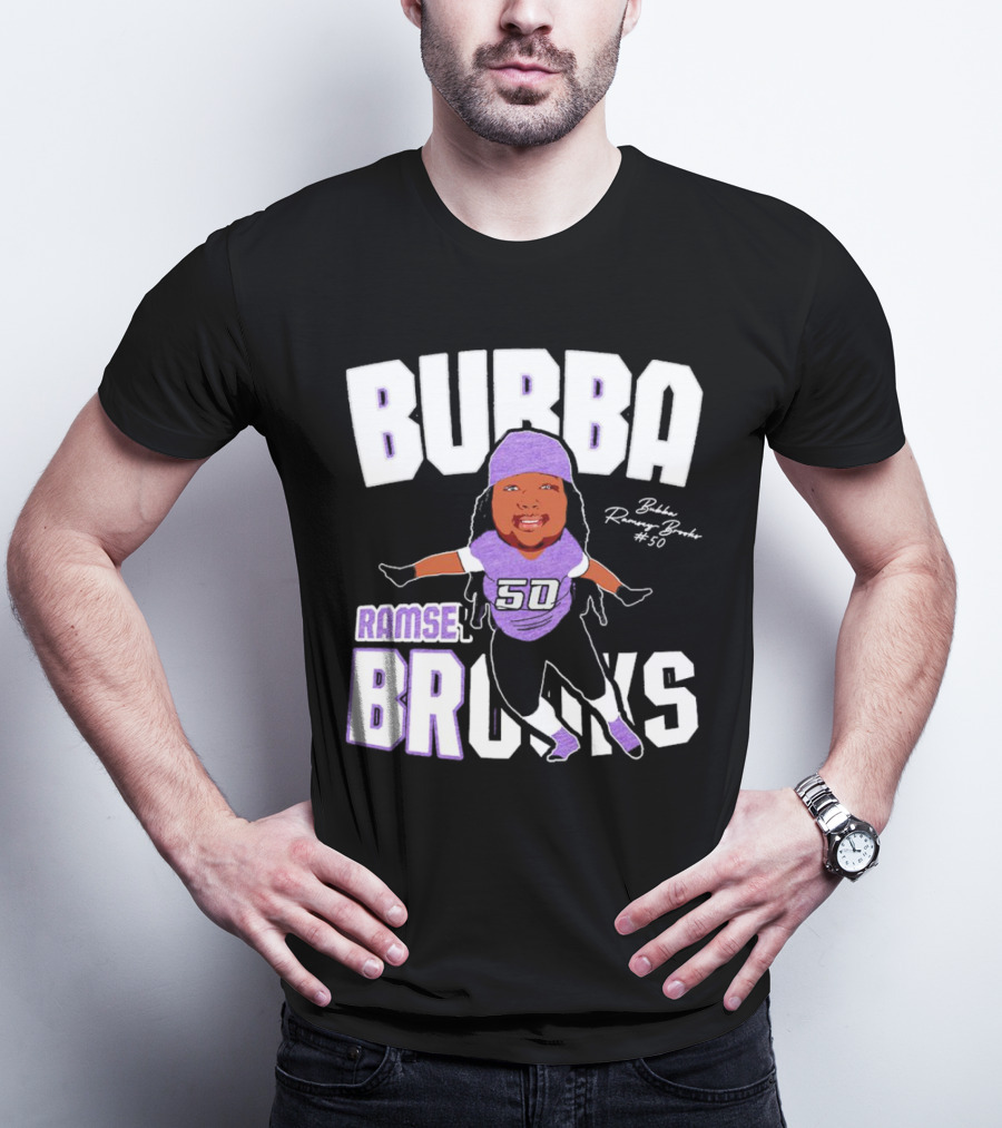 Bubba Ramsey-Brooks #50 TCU Horned Frogs Football Character T-Shirt