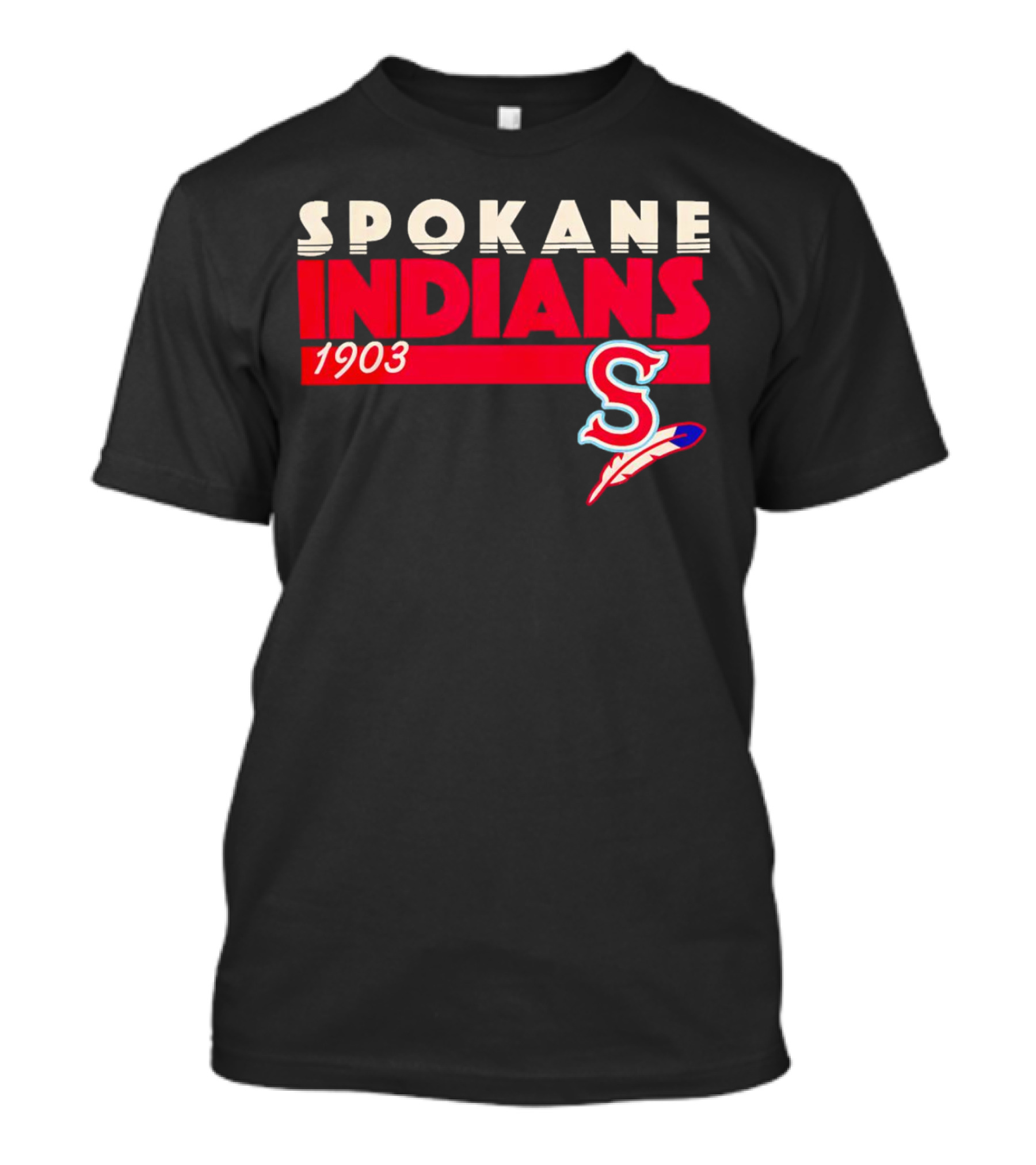 Spokane Indians 1903 S Logo Denim Pigment Dyed T-Shirt