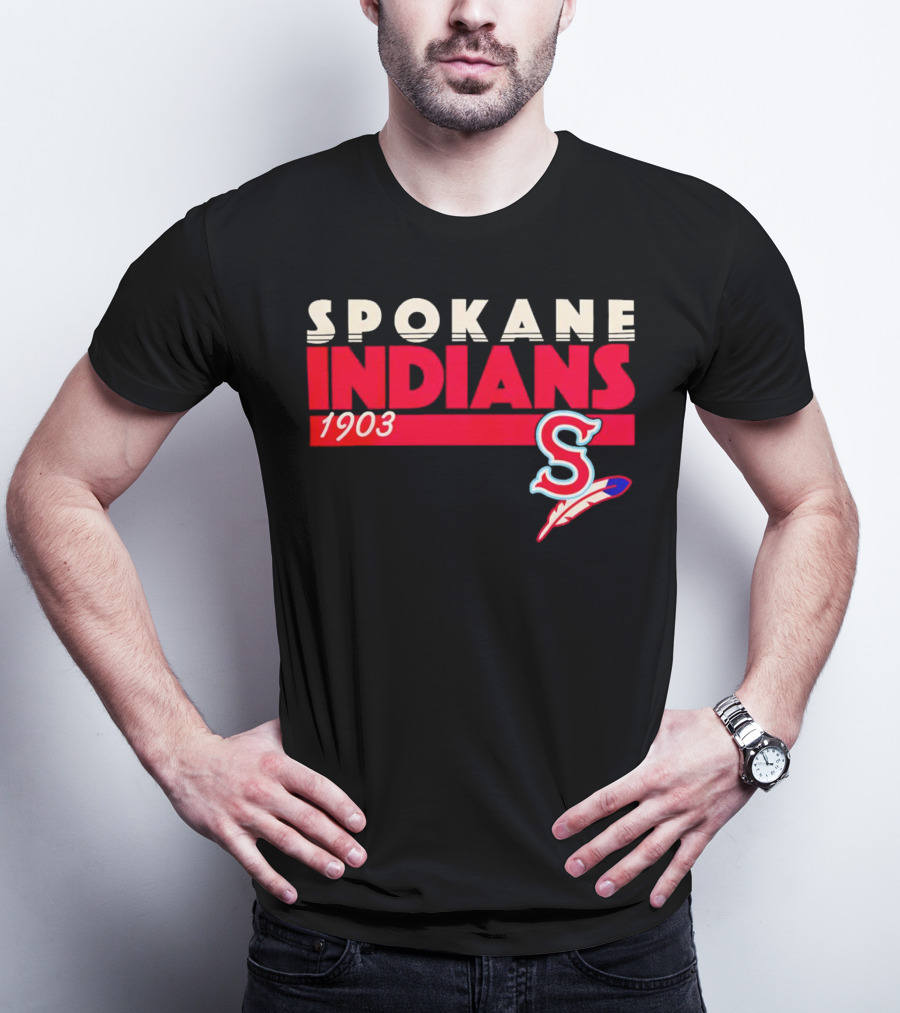 Spokane Indians 1903 S Logo Denim Pigment Dyed T-Shirt