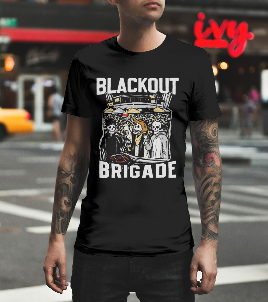Blackout Brigade Colorado Buffaloes Football Stadium Skeletons Party T-Shirt