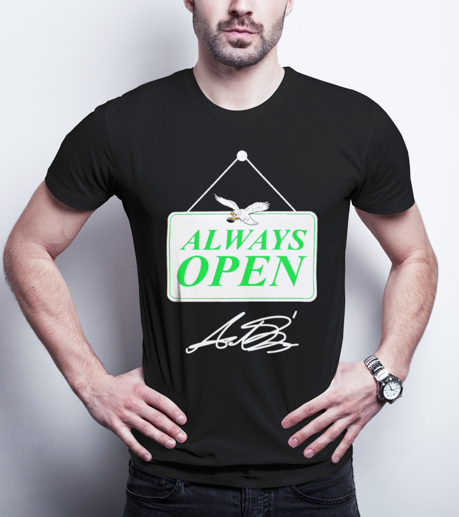 Eagles Autism Foundation Always Open Sign With Eagle And Signature T-Shirt