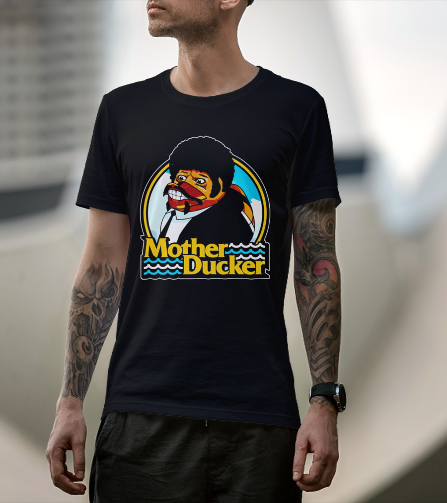 Mother Ducker Retro Cartoon Character Mashup T-Shirt