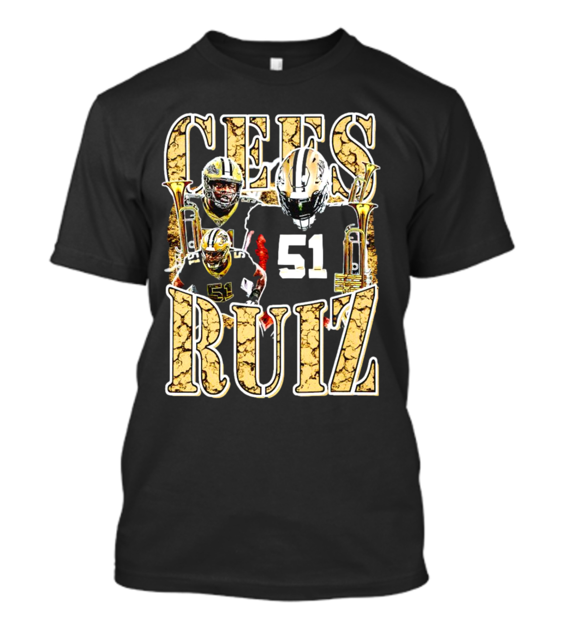 Cees Ruiz 51 New Orleans Saints Football Iconic T-Shirt