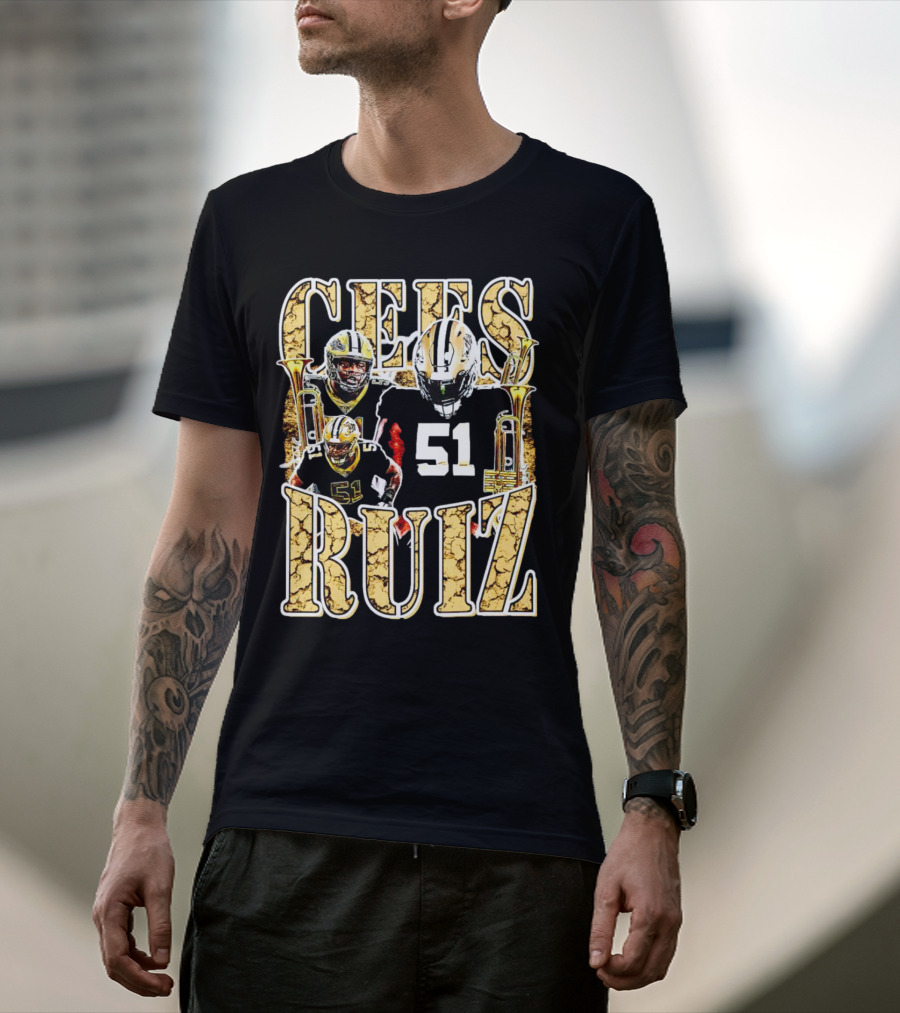 Cees Ruiz 51 New Orleans Saints Football Iconic T-Shirt