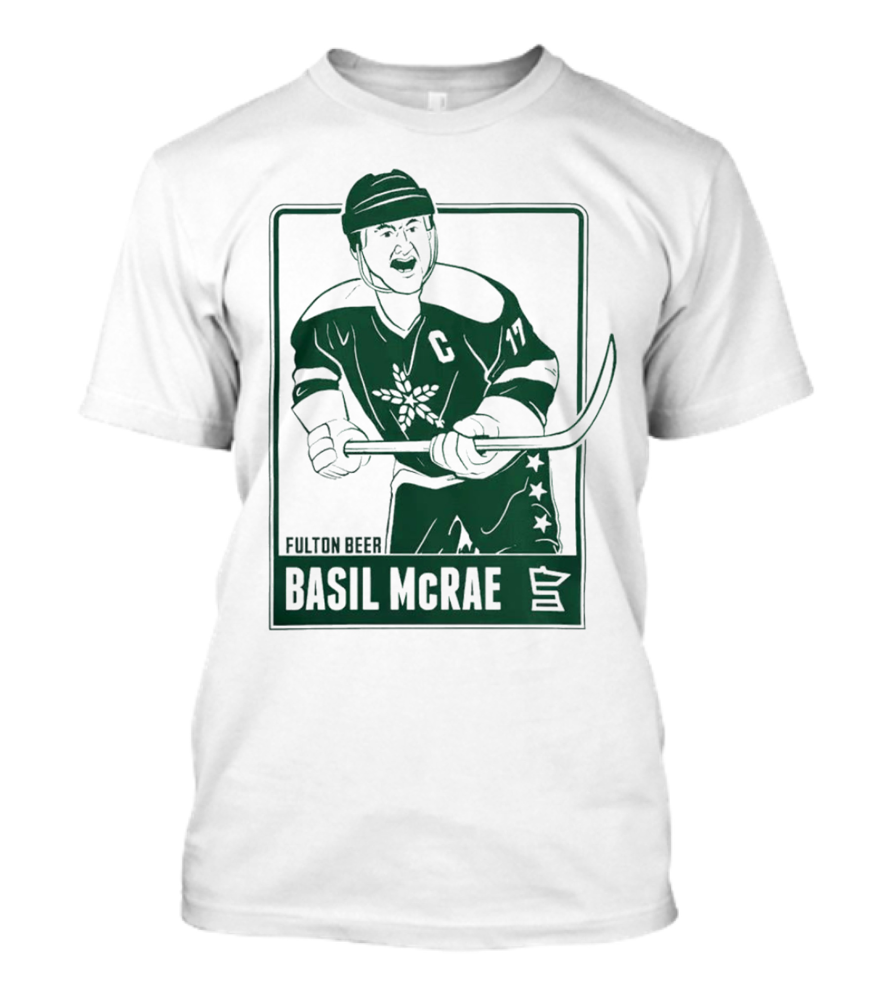 Fulton Beer Basil McRae Columbus Blue Jackets Hockey Player T-Shirt