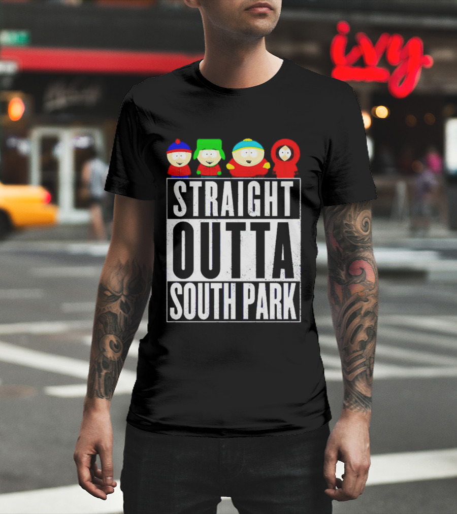 Straight Outta South Park Characters T-Shirt