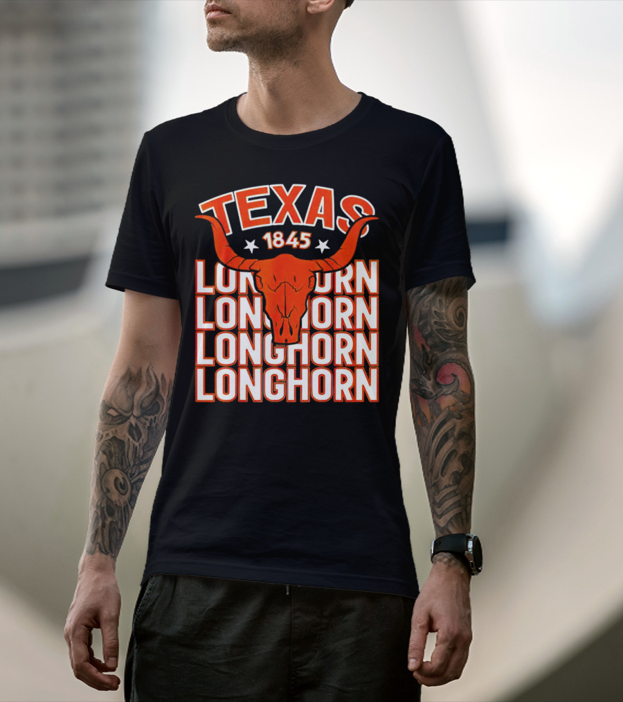 Texas Longhorn 1845 Horns Star T-Shirt