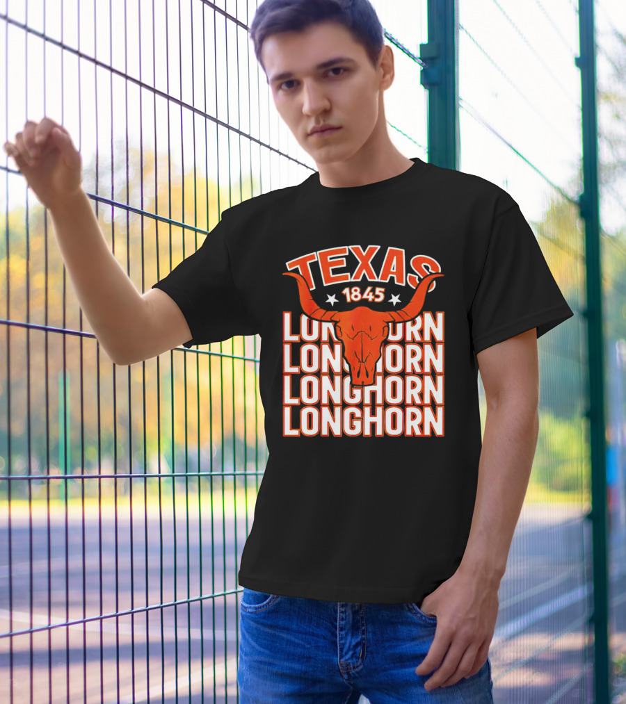 Texas Longhorn 1845 Horns Star T-Shirt