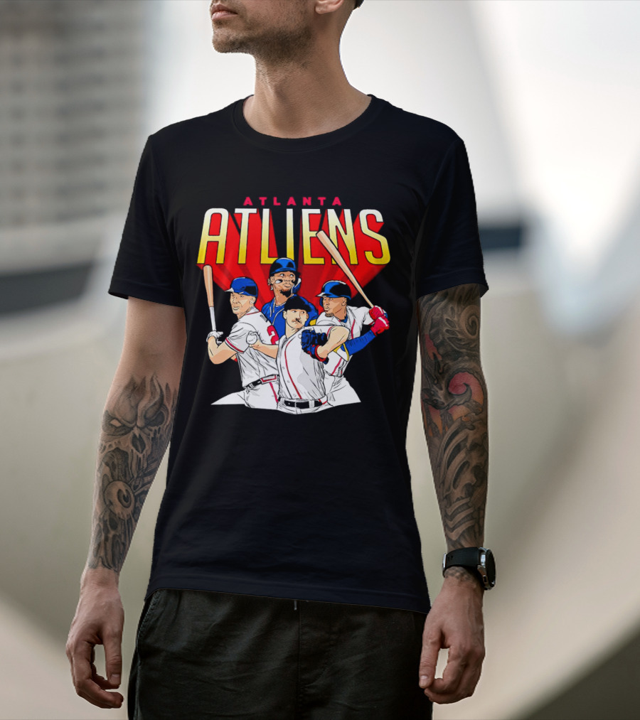 Atlanta ATLiens Braves Players Baseball Fan T-Shirt