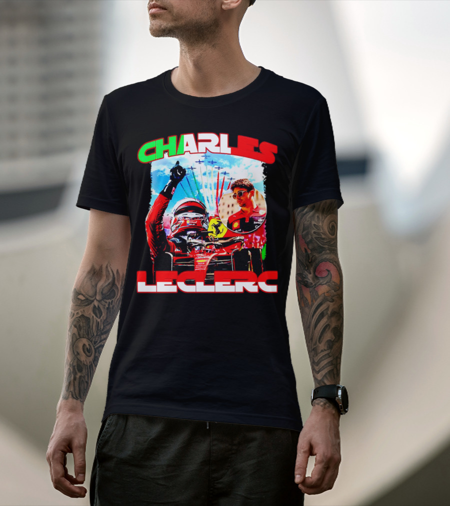 Charles Leclerc Ferrari Formula 1 Racing Champion T-Shirt