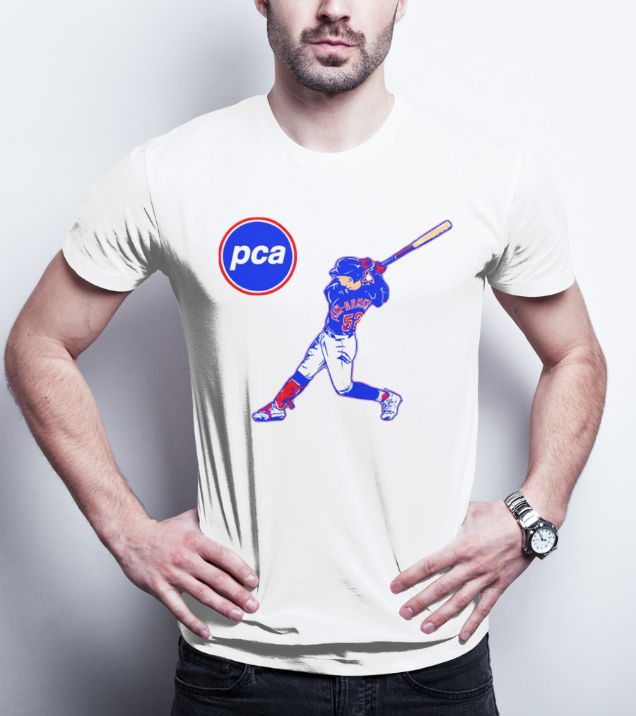 PCA Pete Crow-Armstrong Chicago Cubs Baseball Player Swinging Bat T-Shirt