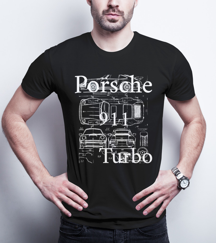 Porsche 911 Turbo Blueprint T-Shirt