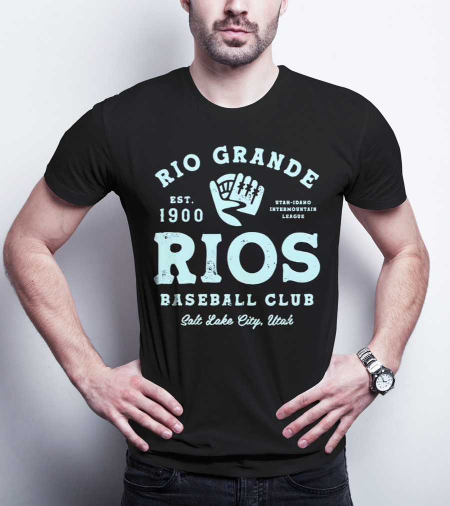 Rio Grande Rios Baseball Club Est. 1900 Utah-Idaho Intermountain League Salt Lake City Utah T-Shirt