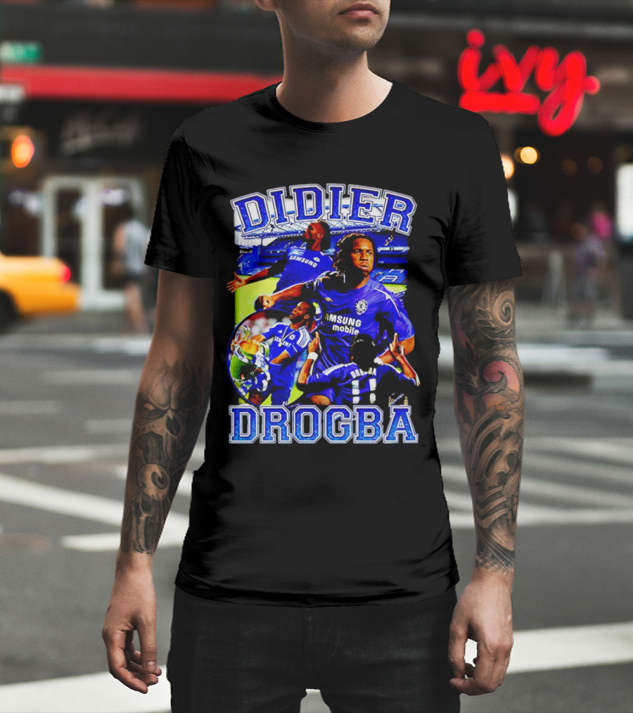 Didier Drogba Chelsea Samsung Mobile Victory T-Shirt