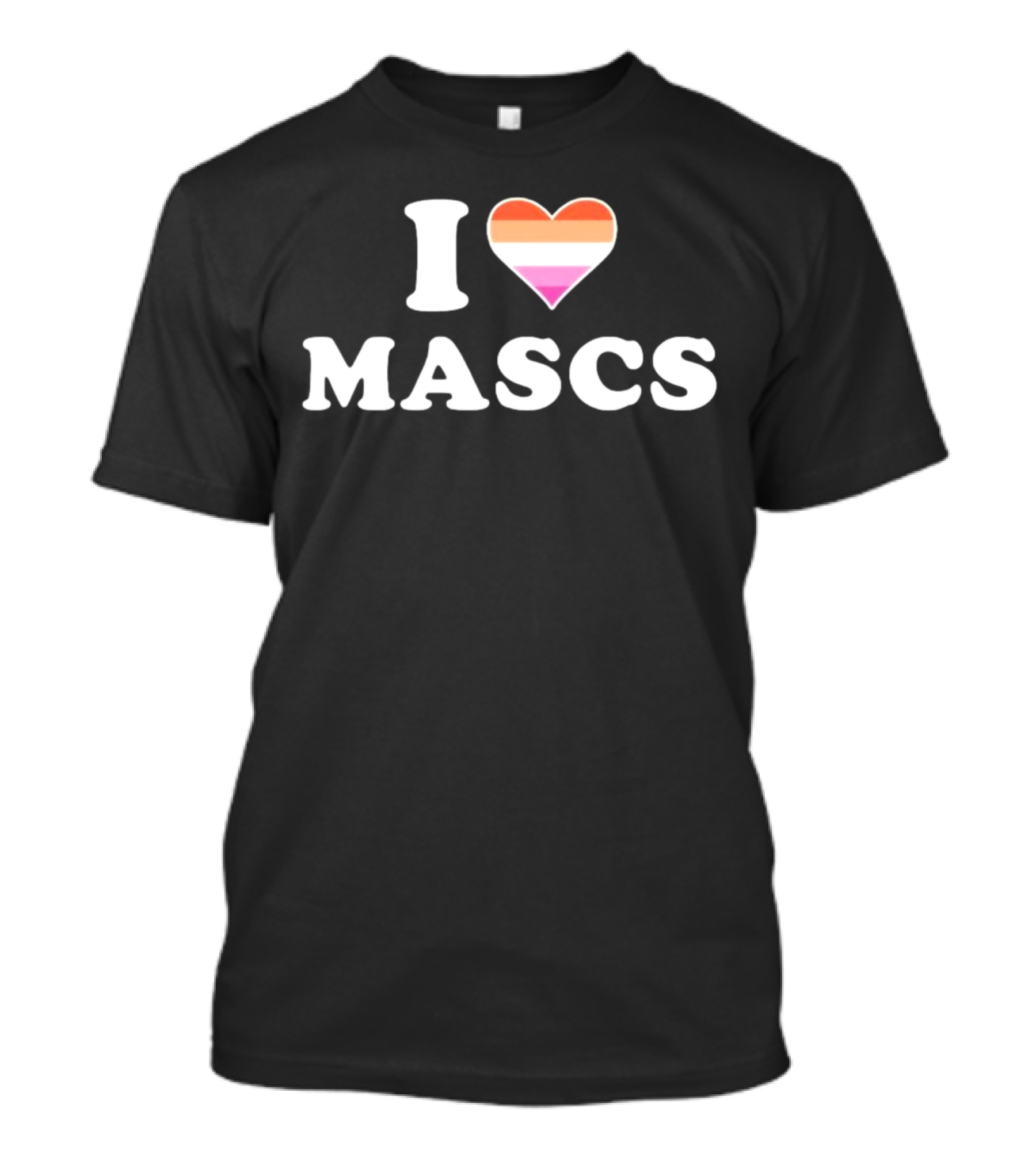 I Heart Mascs Lesbian Pride Colors T-Shirt