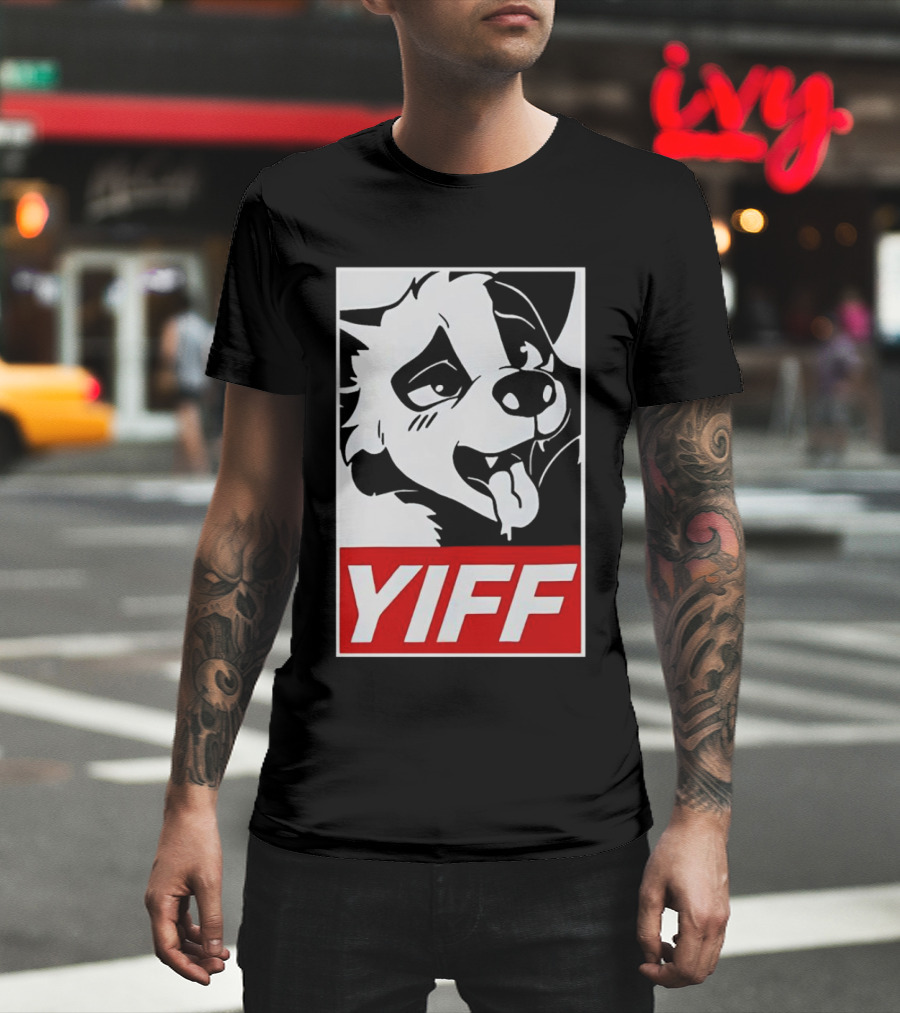 Yiff Furry Face Tongue Out T-Shirt