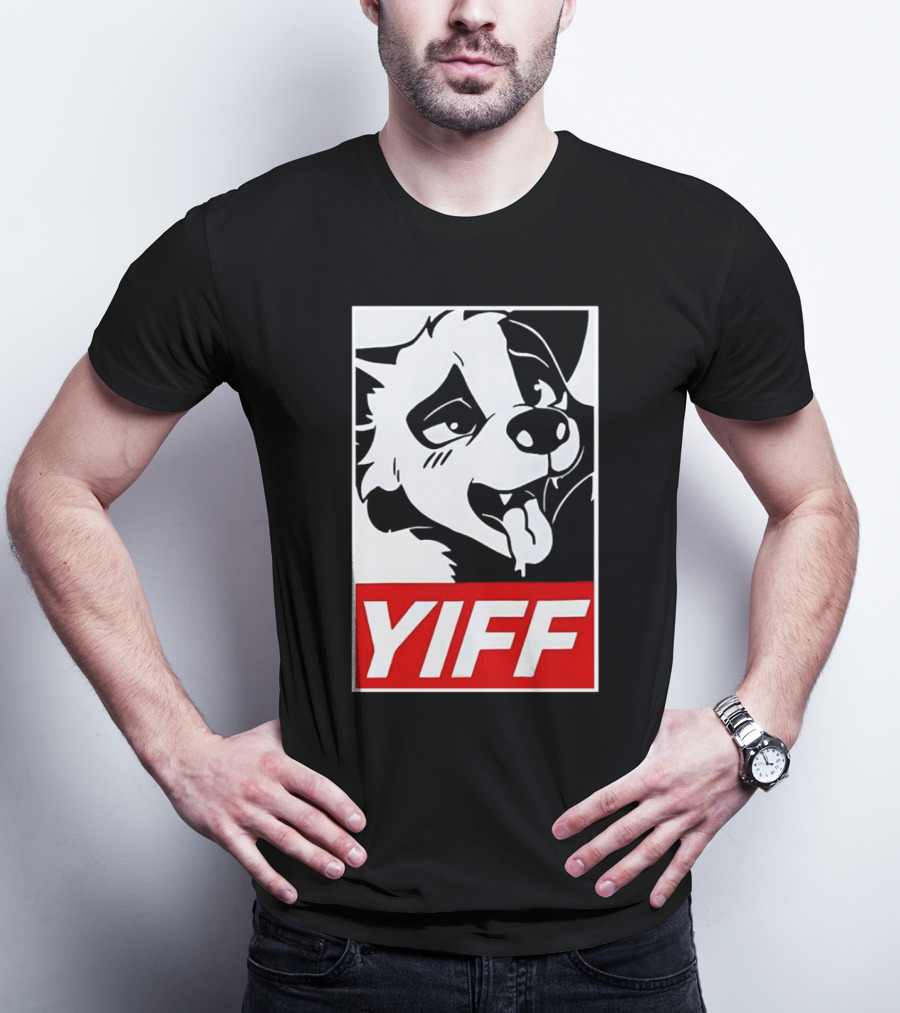 Yiff Furry Face Tongue Out T-Shirt