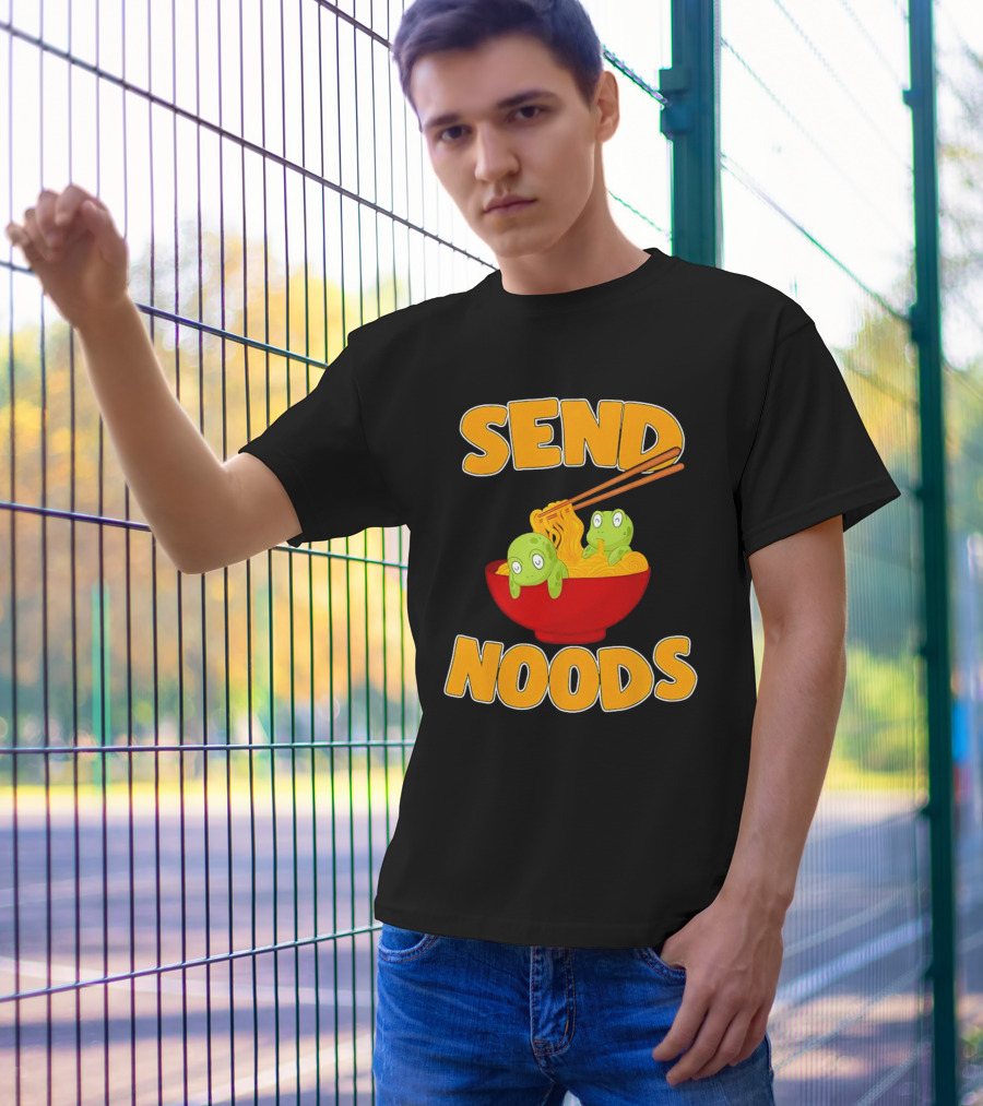 Send Noods Cute Turtles In Ramen Bowl T-Shirt