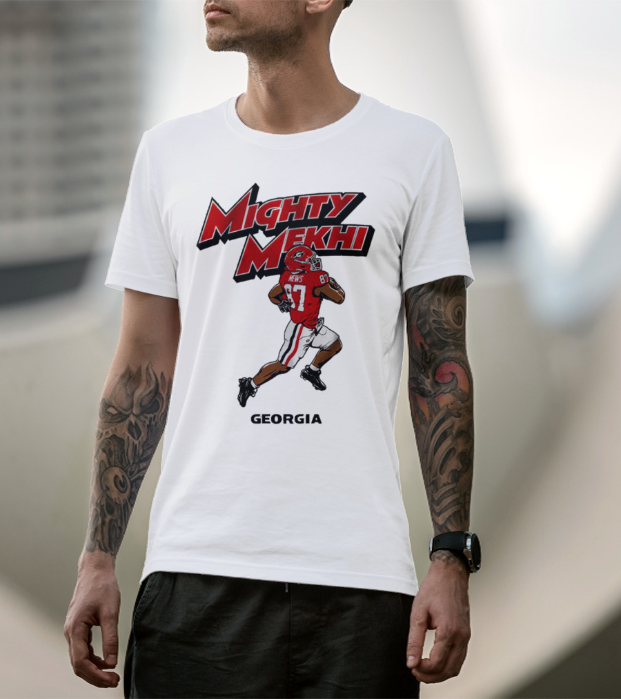 Mighty Mekhi Mews 87 Georgia Bulldogs T-Shirt
