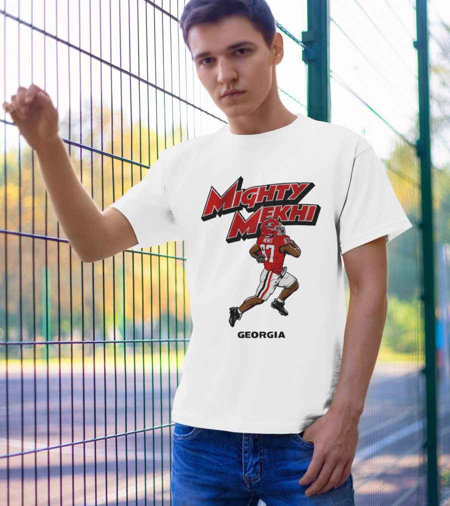 Mighty Mekhi Mews 87 Georgia Bulldogs T-Shirt