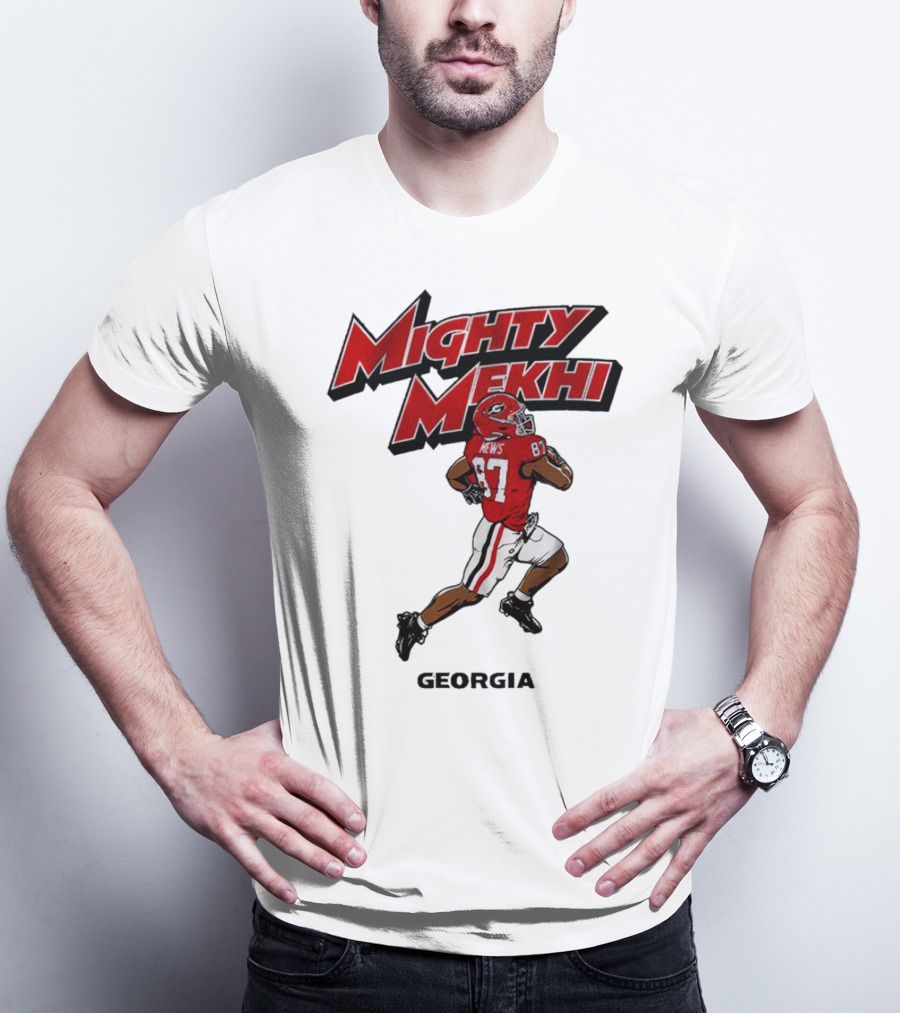 Mighty Mekhi Mews 87 Georgia Bulldogs T-Shirt