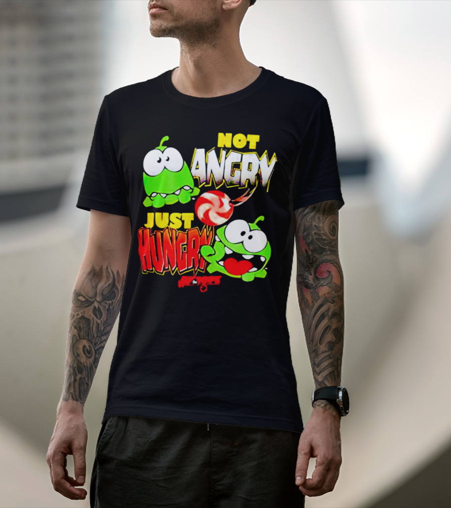 Om Nom Not Angry Just Hungry Cut The Rope Candy Craving T-Shirt