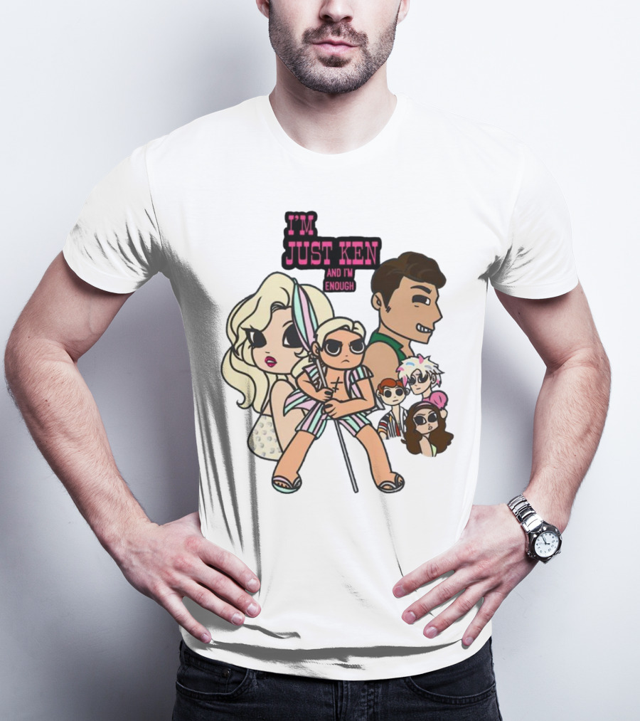 I'm Just Ken And I'm Enough Barbie-Inspired Cartoon Characters T-Shirt
